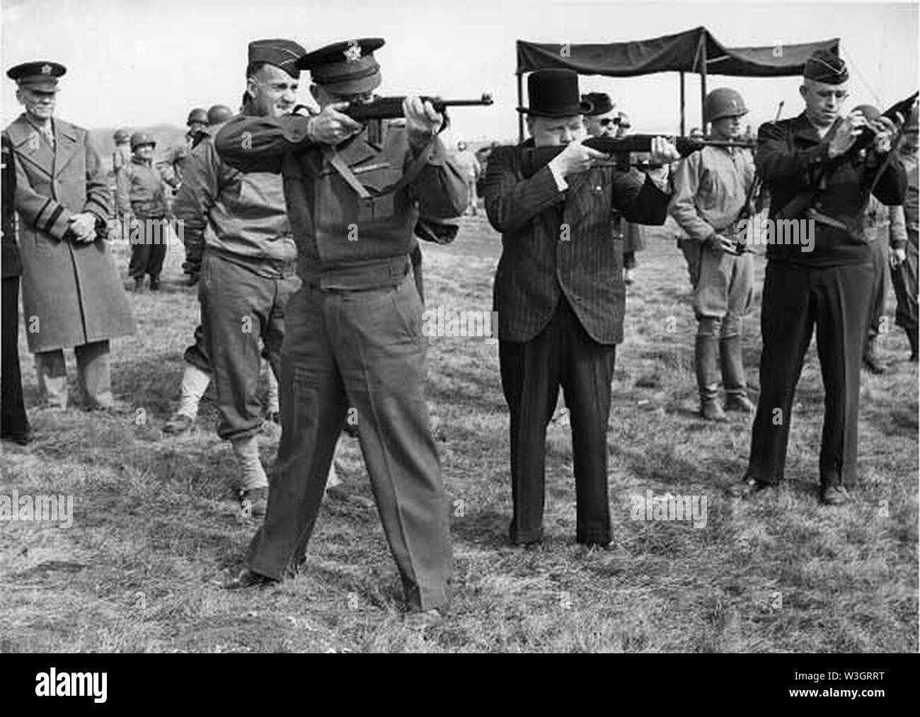Churchill Shooting M1 Carbine Stock Photo - Alamy