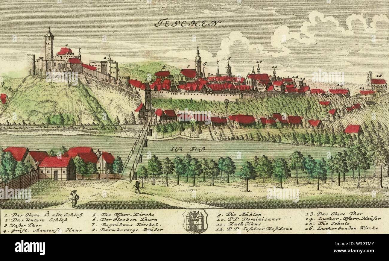 Cieszyn Teschen 1738 Stock Photo - Alamy