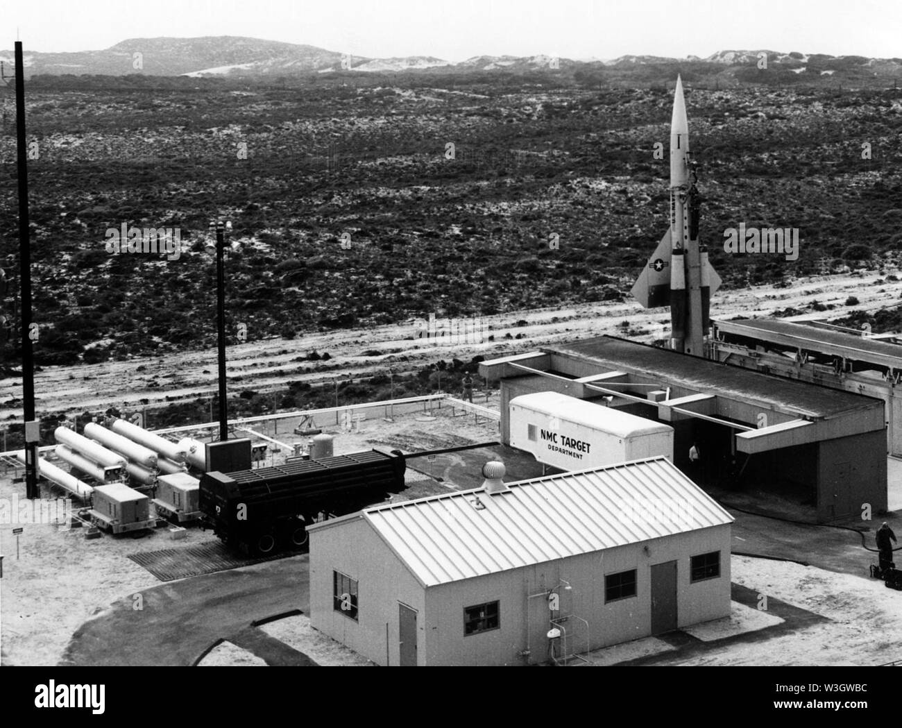 CIM-10 Bomarc missile on launch pad Stock Photo - Alamy