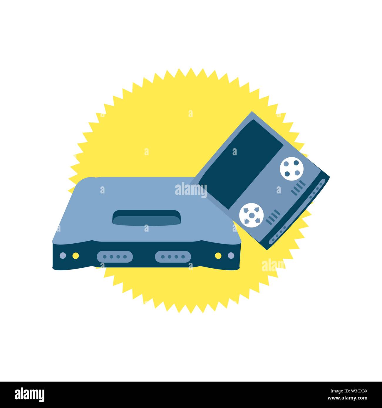 handle video game with console vector illustration design Stock Vector ...