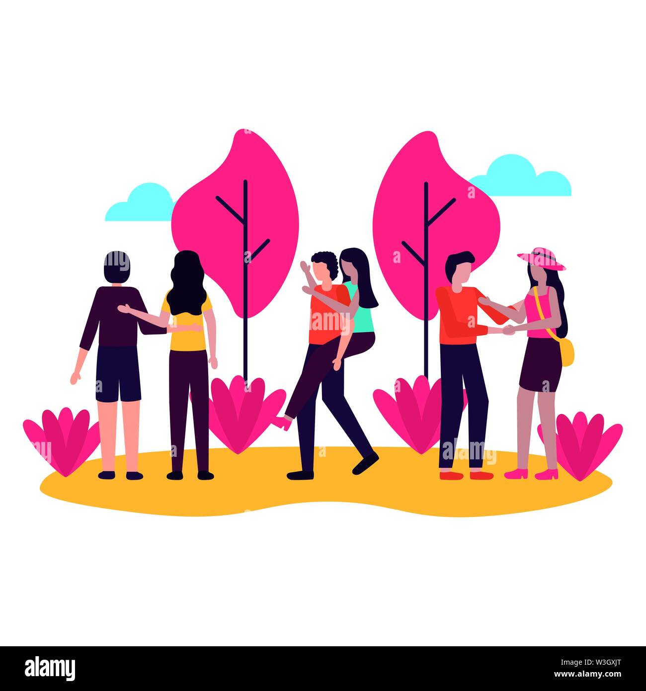 couple romantic love flat design Stock Vector Image & Art - Alamy