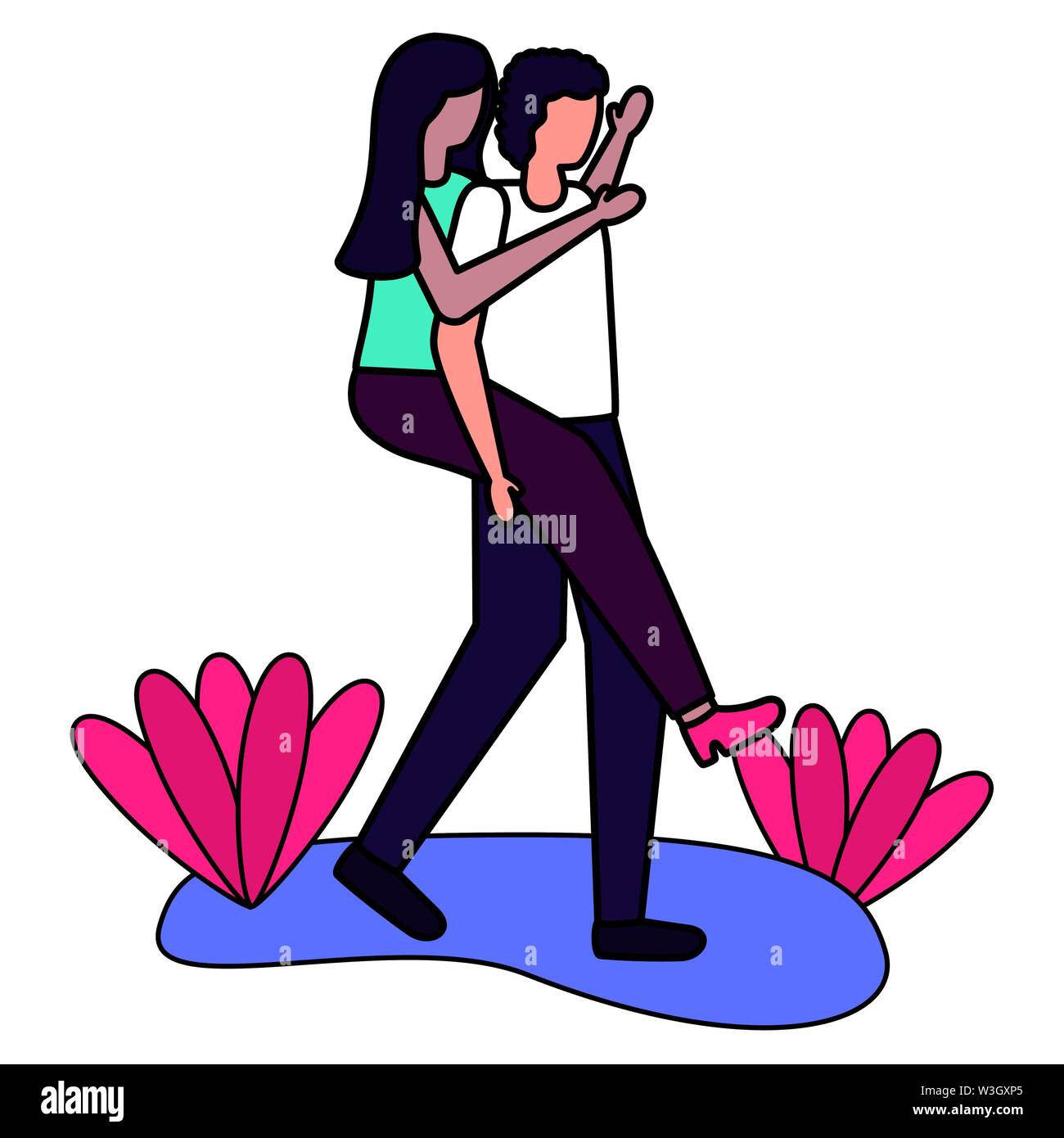 couple romantic love flat design Stock Vector Image & Art - Alamy