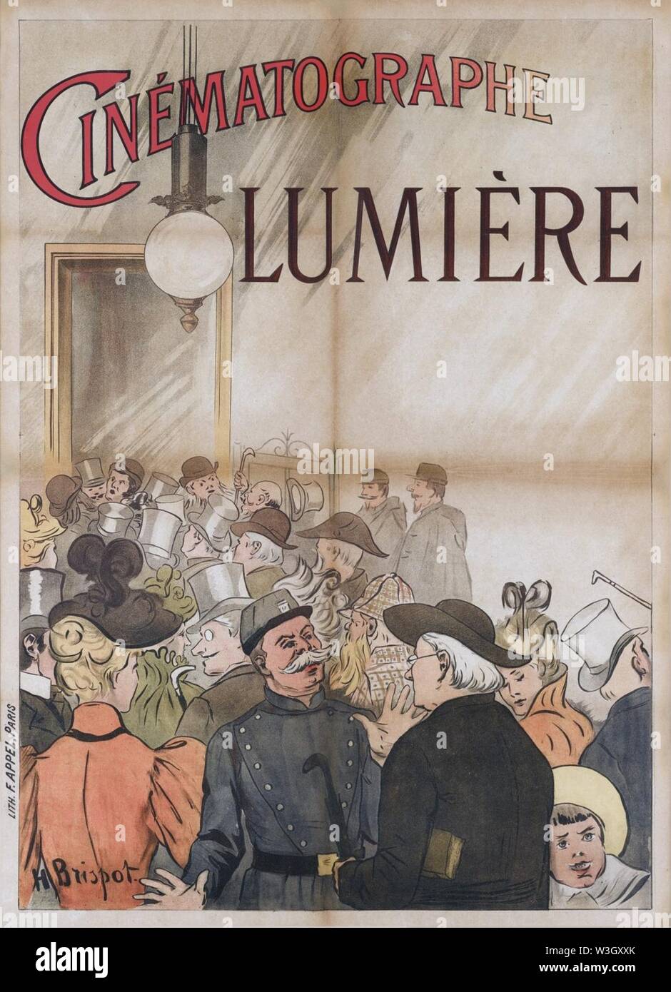 Cinématographe Lumière (1896) poster, by Henri Brispot Stock Photo - Alamy