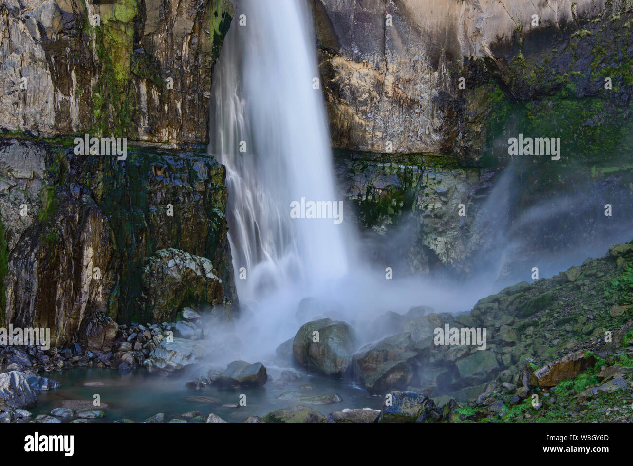 The beautiful Huaruro Waterfall, Fure, Colca Canyon, Peru Stock Photo ...