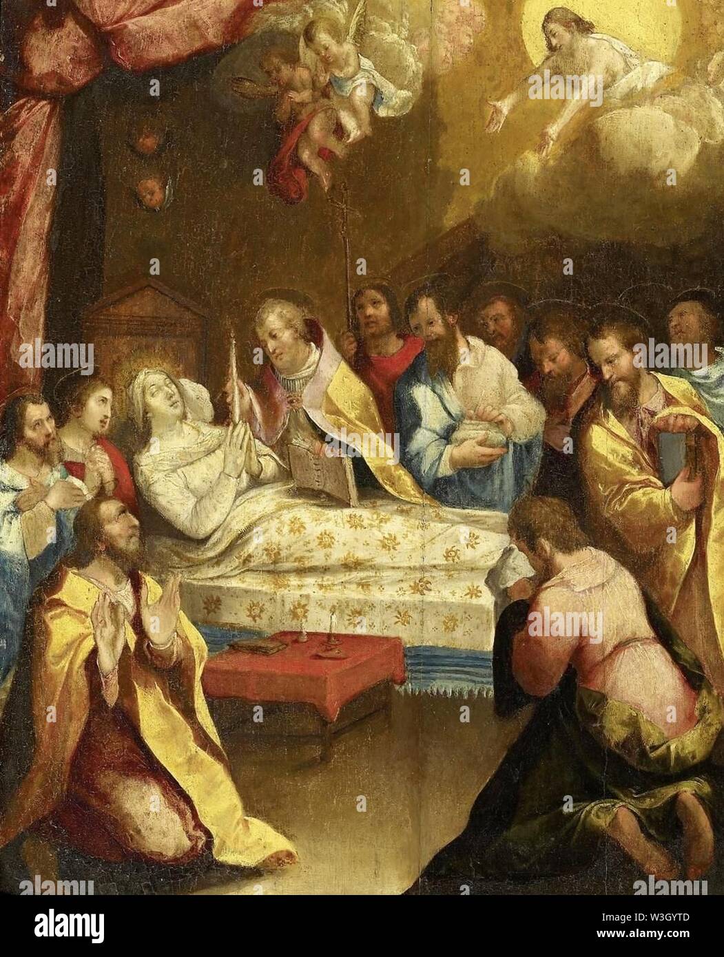 Circle of Jodocus van Winghe Death of Mary Stock Photo - Alamy