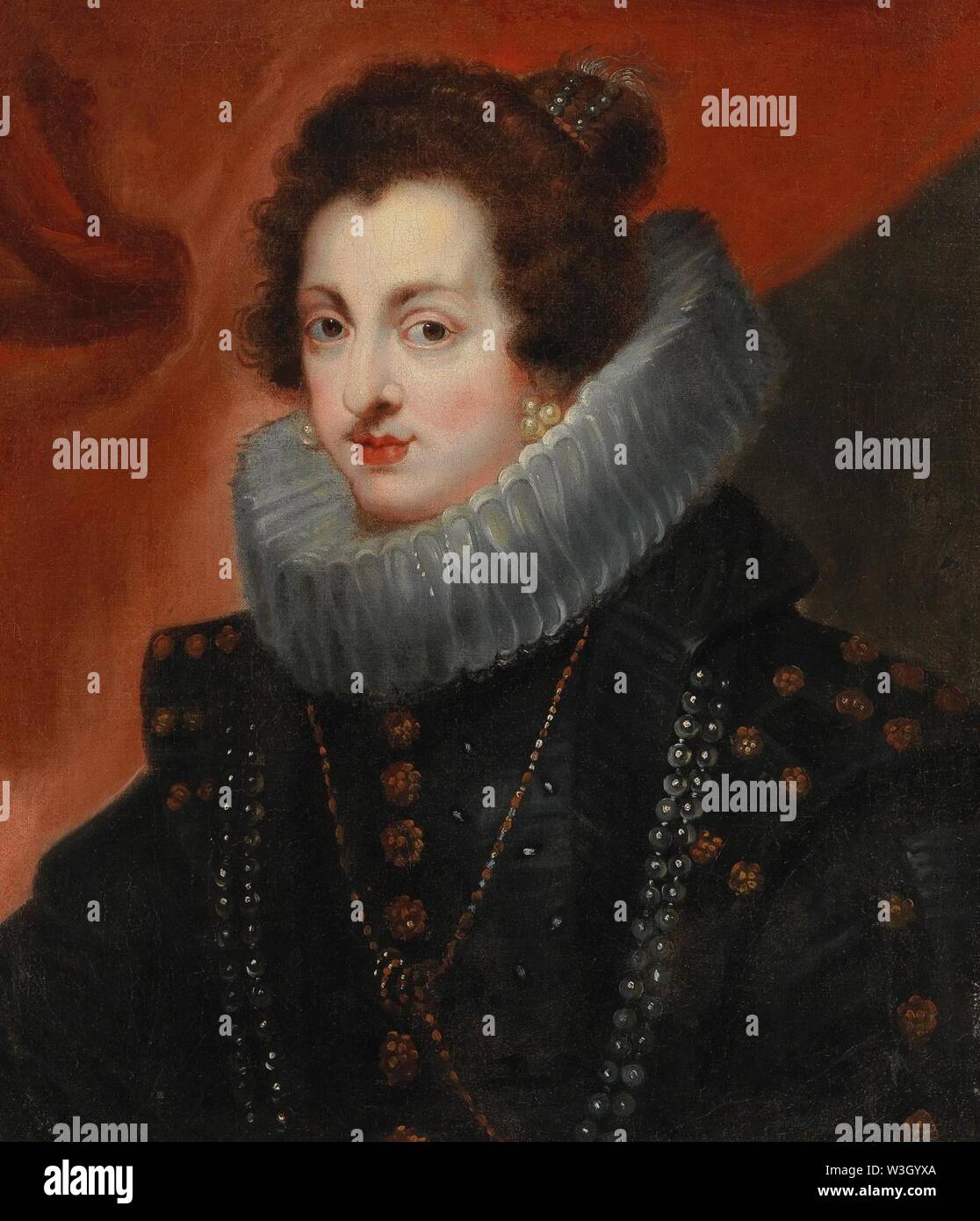 Circle of Peter Paul Rubens - Portrait of Isabella of Bourbon, Queen of ...