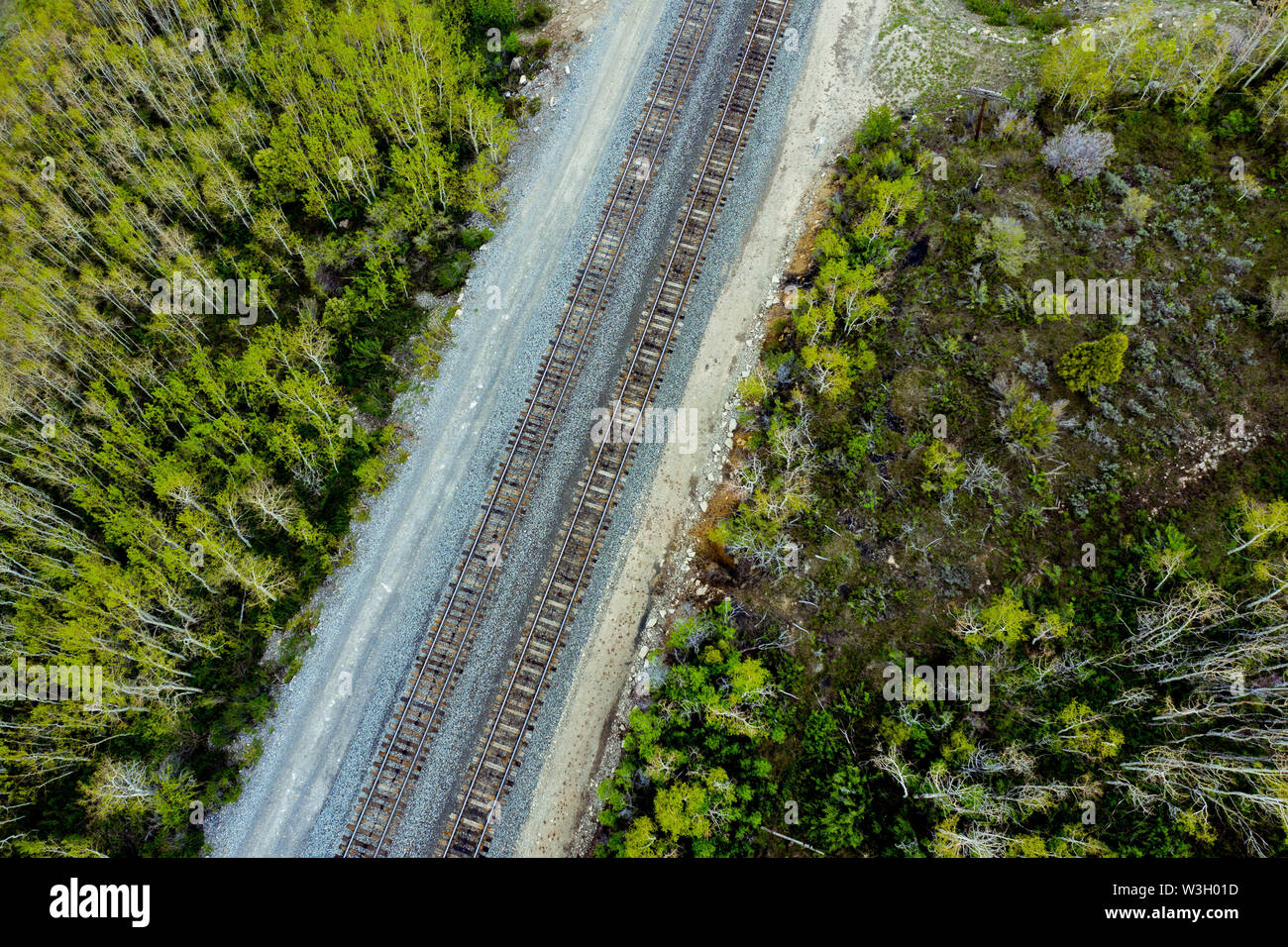 Double railway tracks hi-res stock photography and images - Alamy
