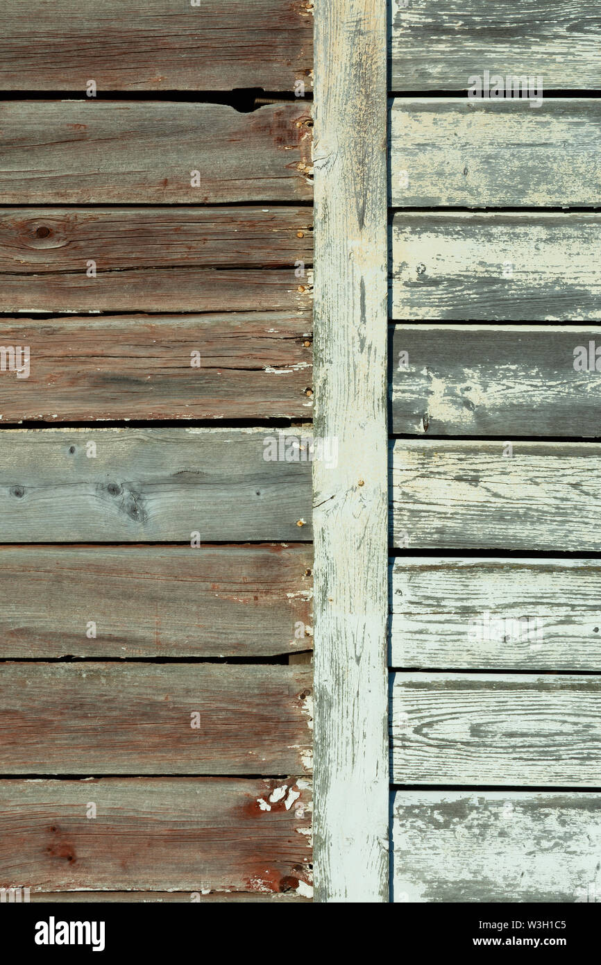 Old weathered barn wood on side of barn in rural Illinois Stock Photo ...