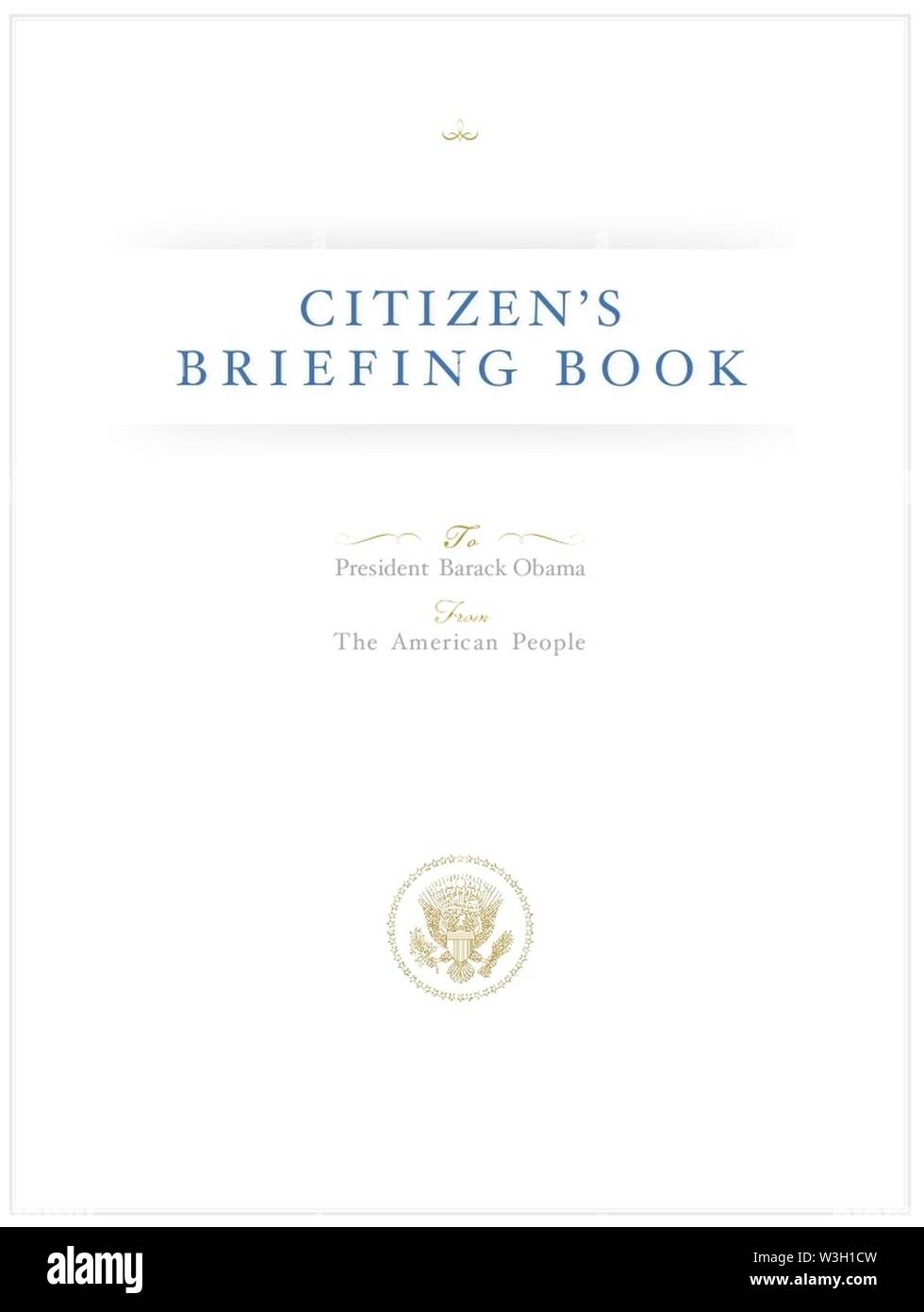 Citizen's Briefing Book cover Stock Photo - Alamy