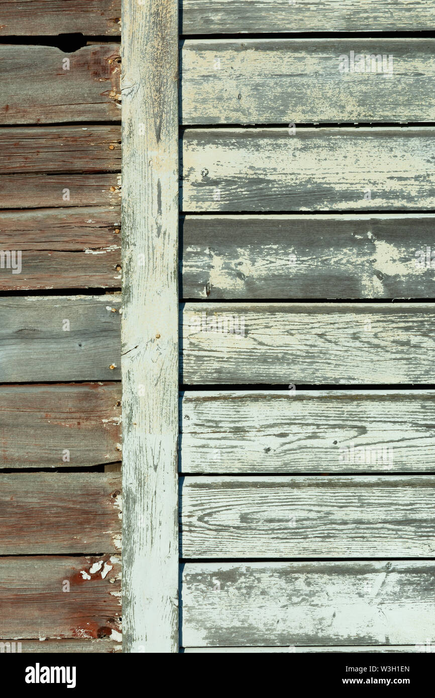 Old weathered barn wood on side of barn in rural Illinois Stock Photo ...