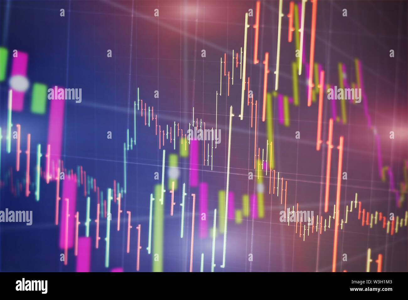 Candle stick graph chart of stock market investment trading. The Forex ...