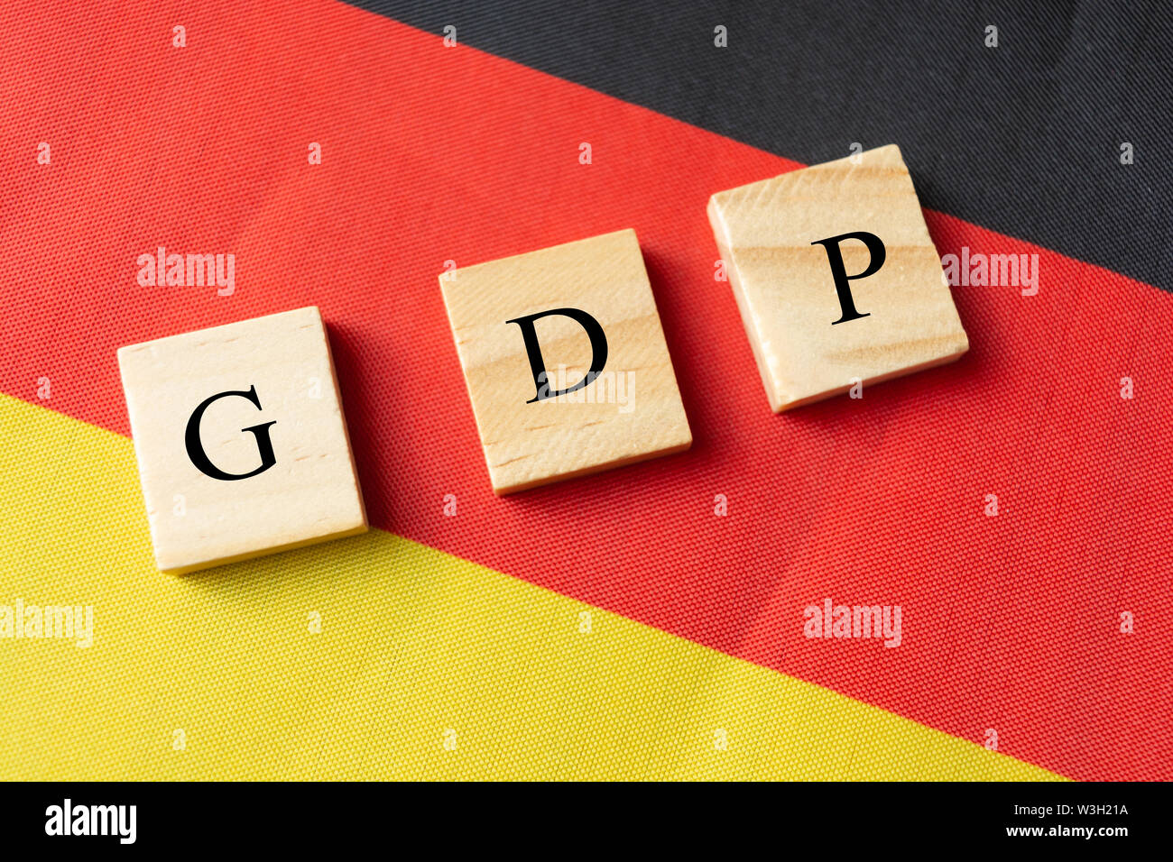 Concept of Gross Domestic Product or GDP of Germany, GDP in wooden ...