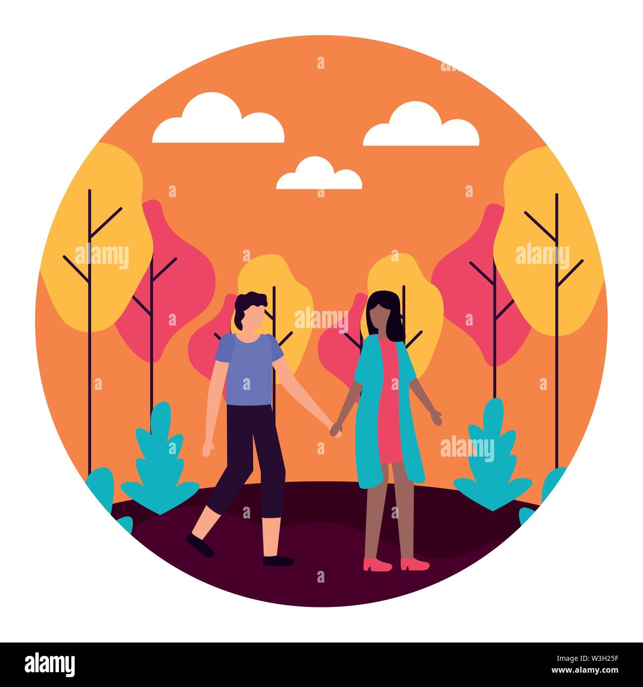 couple romantic love flat design Stock Vector Image & Art - Alamy