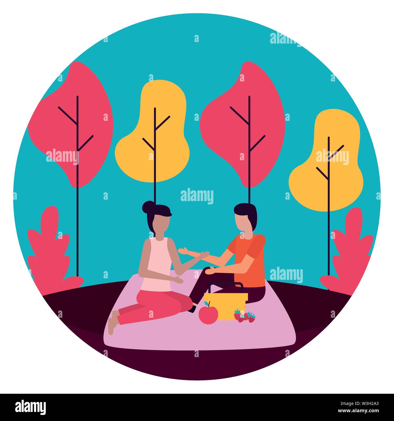 couple romantic love flat design Stock Vector Image & Art - Alamy
