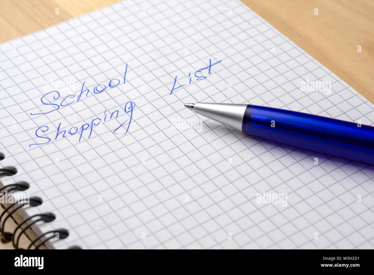 School shopping list hi-res stock photography and images - Alamy