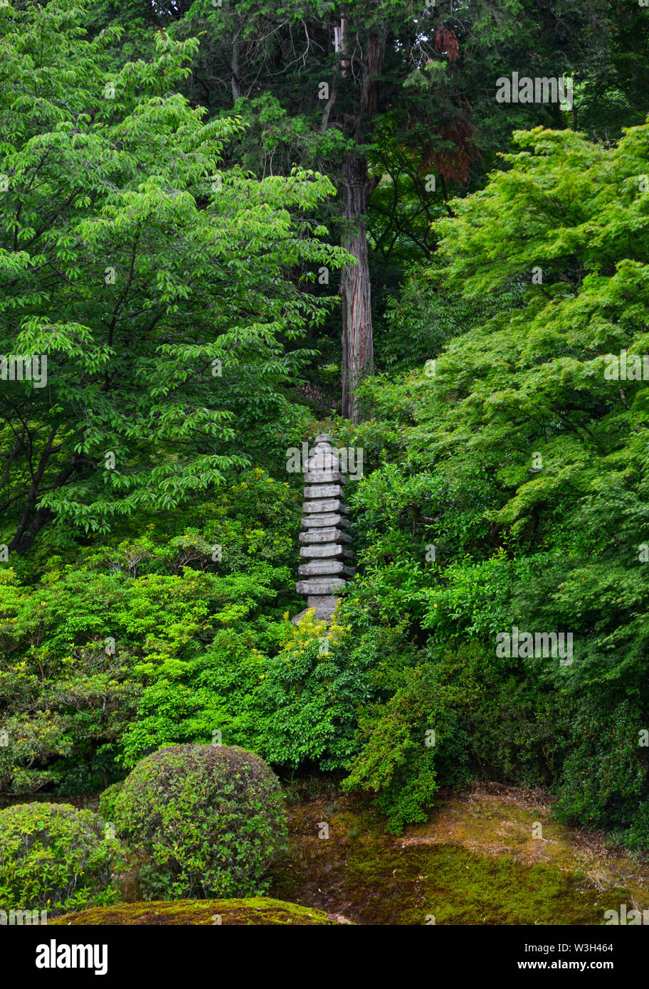 Idyllic landscape of Japanese garden at summer day Stock Photo - Alamy