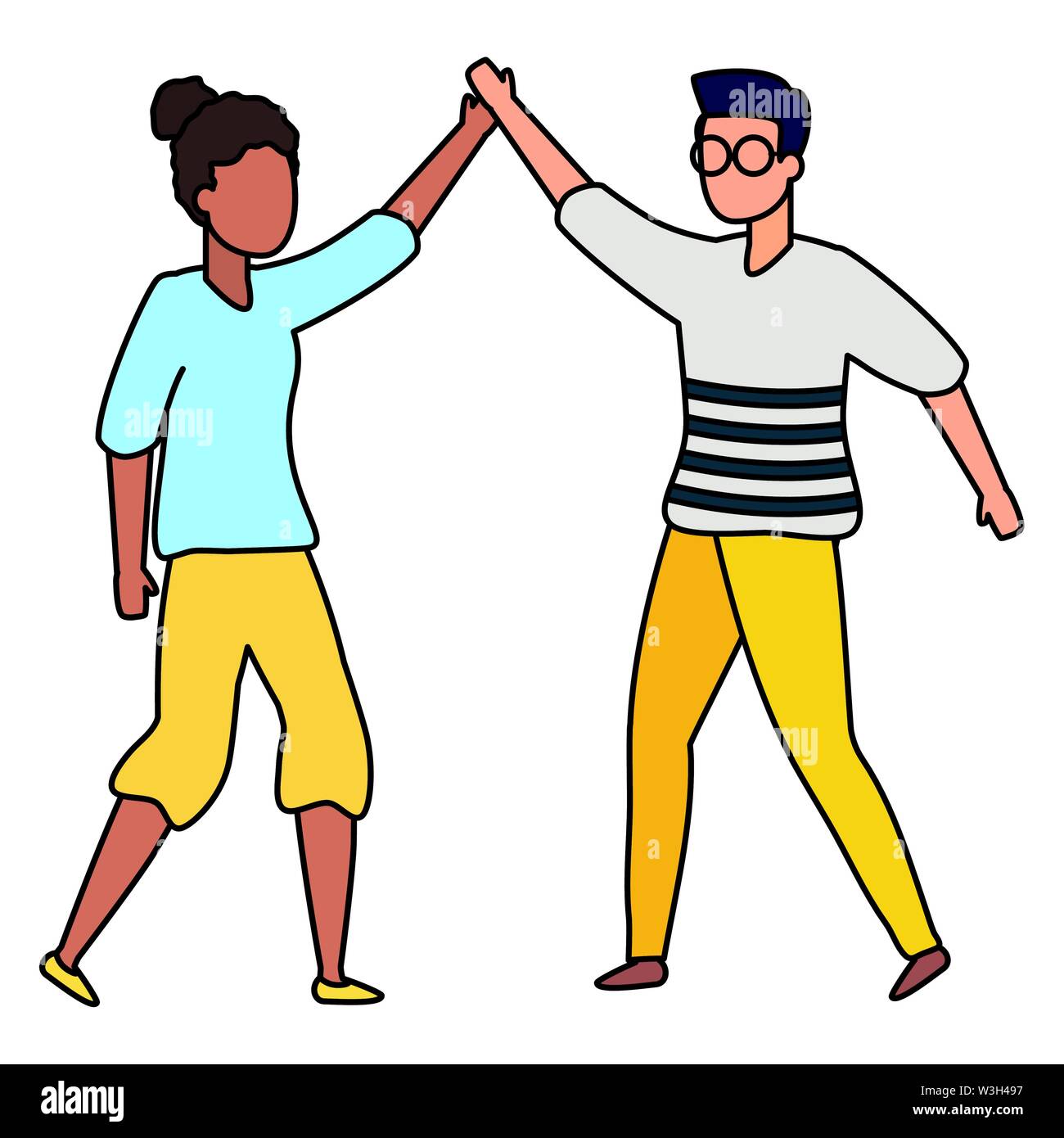 two men friendly together characters Stock Vector Image & Art - Alamy