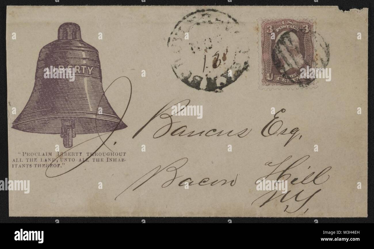 Civil War envelope showing Liberty Bell with message ‘Proclaim liberty ...