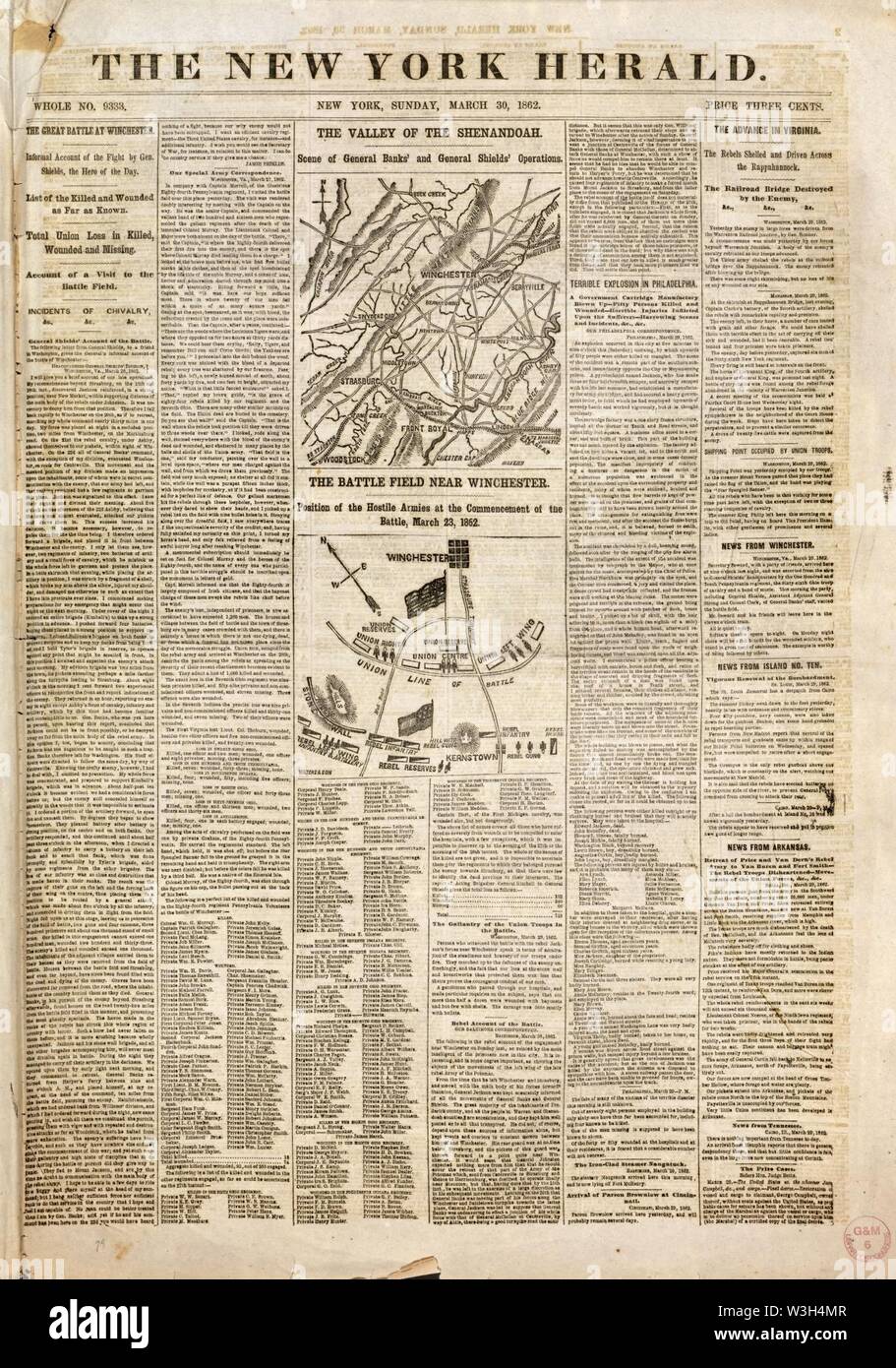 Civil war newspaper maps hi-res stock photography and images - Alamy