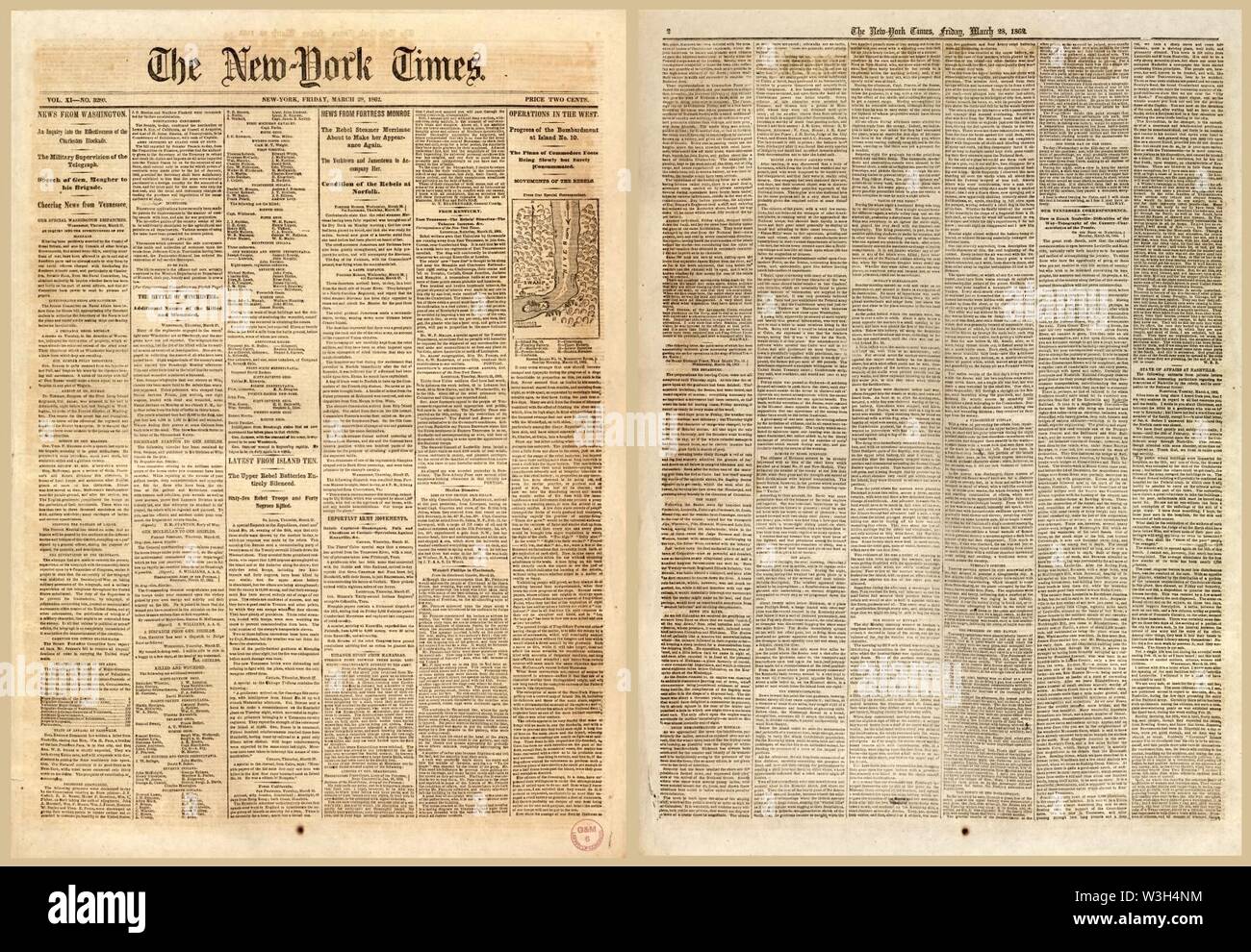 Civil War newspaper maps from the New York times and the New York ...