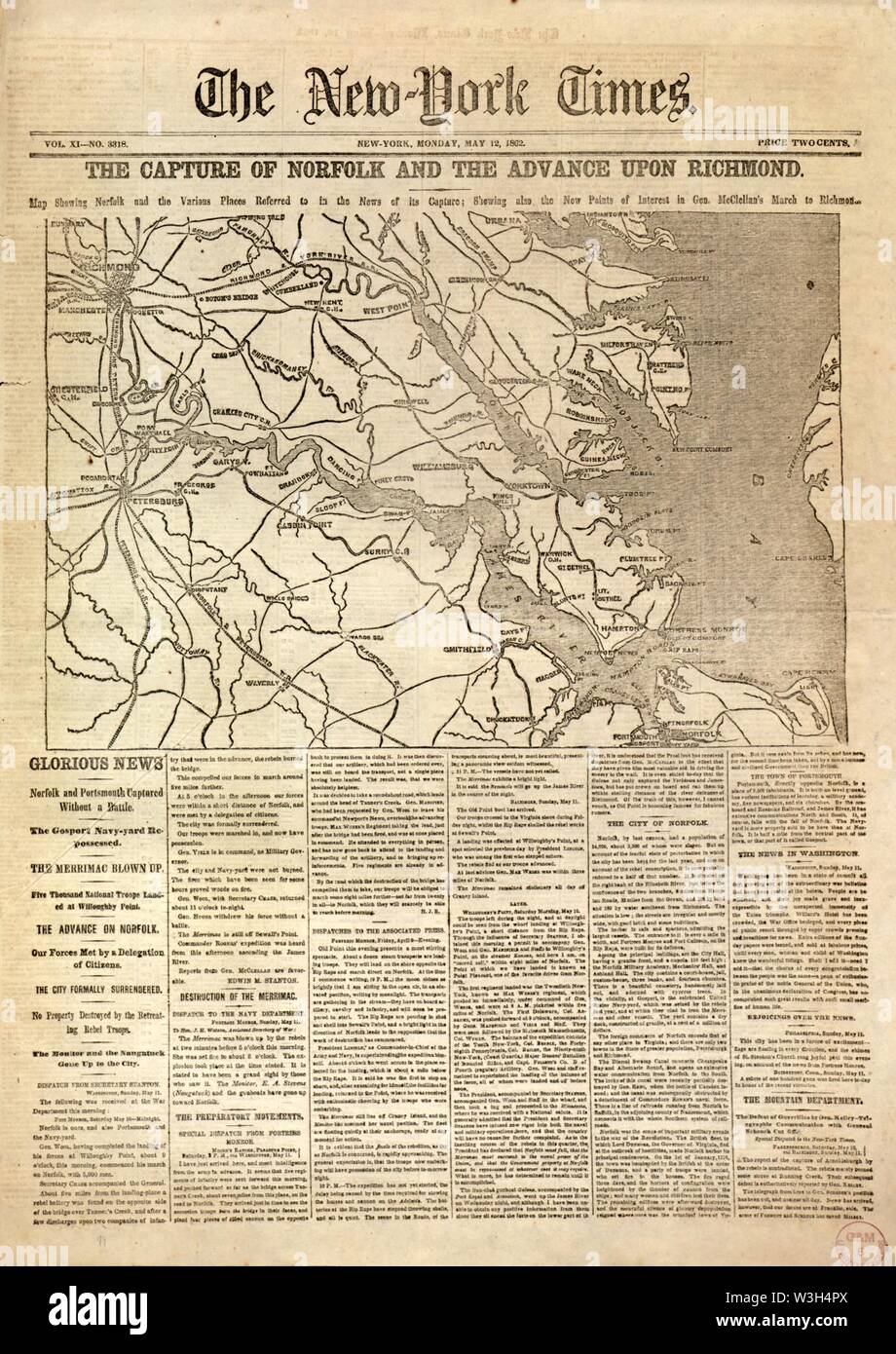 Civil war newspaper maps hi-res stock photography and images - Alamy