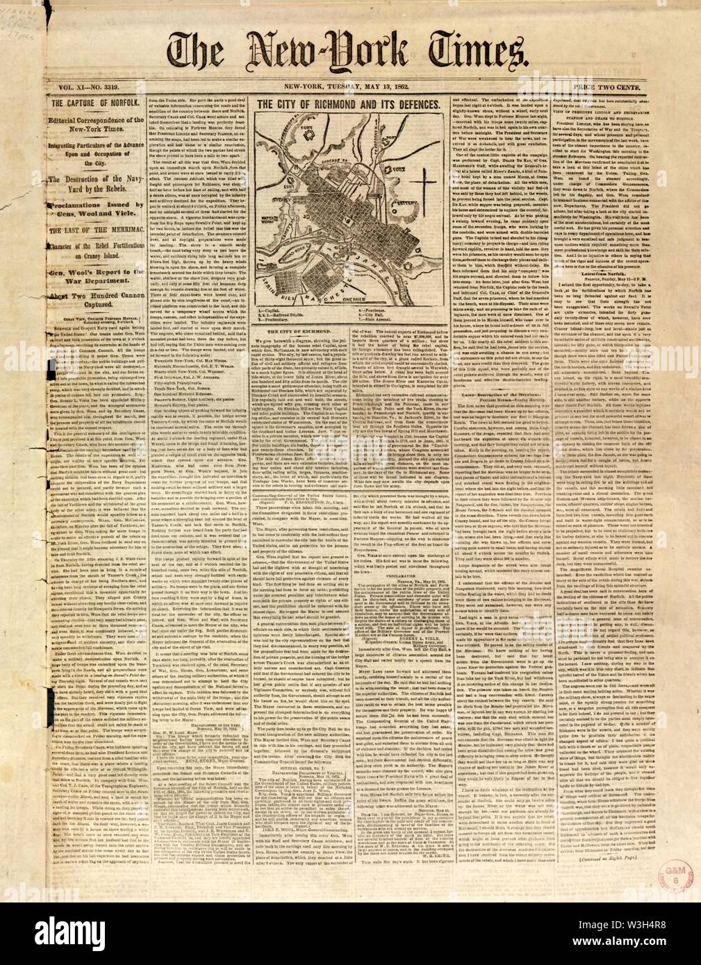 Civil war newspaper maps hi-res stock photography and images - Alamy