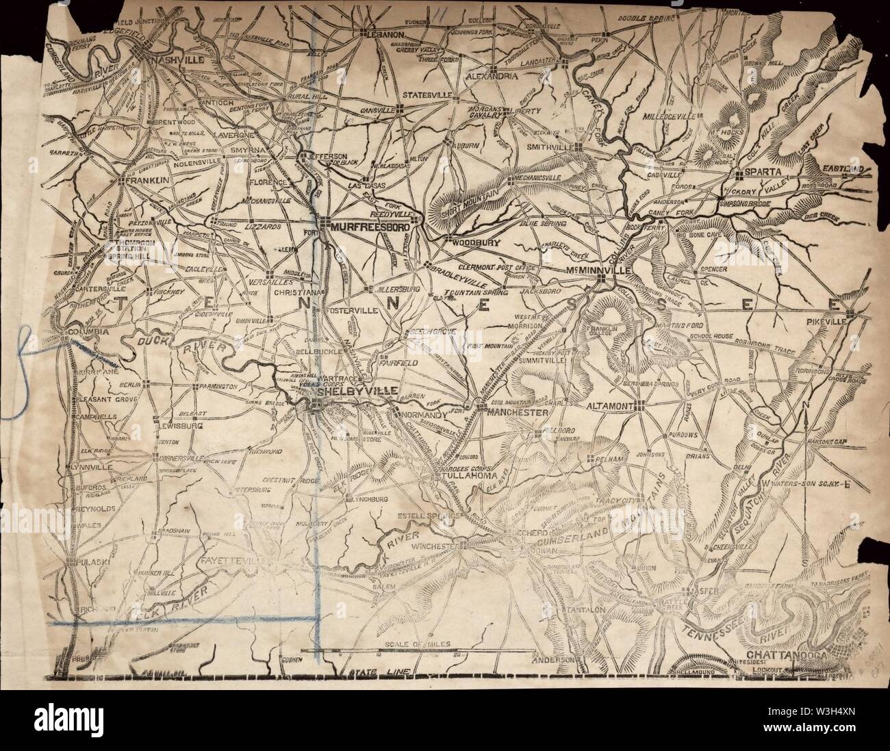 Civil War proof maps - United States Stock Photo - Alamy