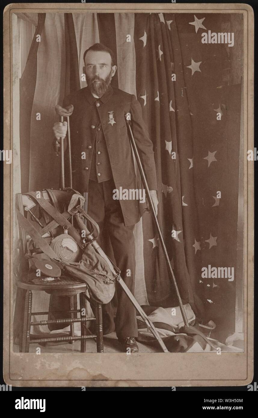 Civil War veteran and amputee Henry A. Seaverns of G.A.R. George W ...