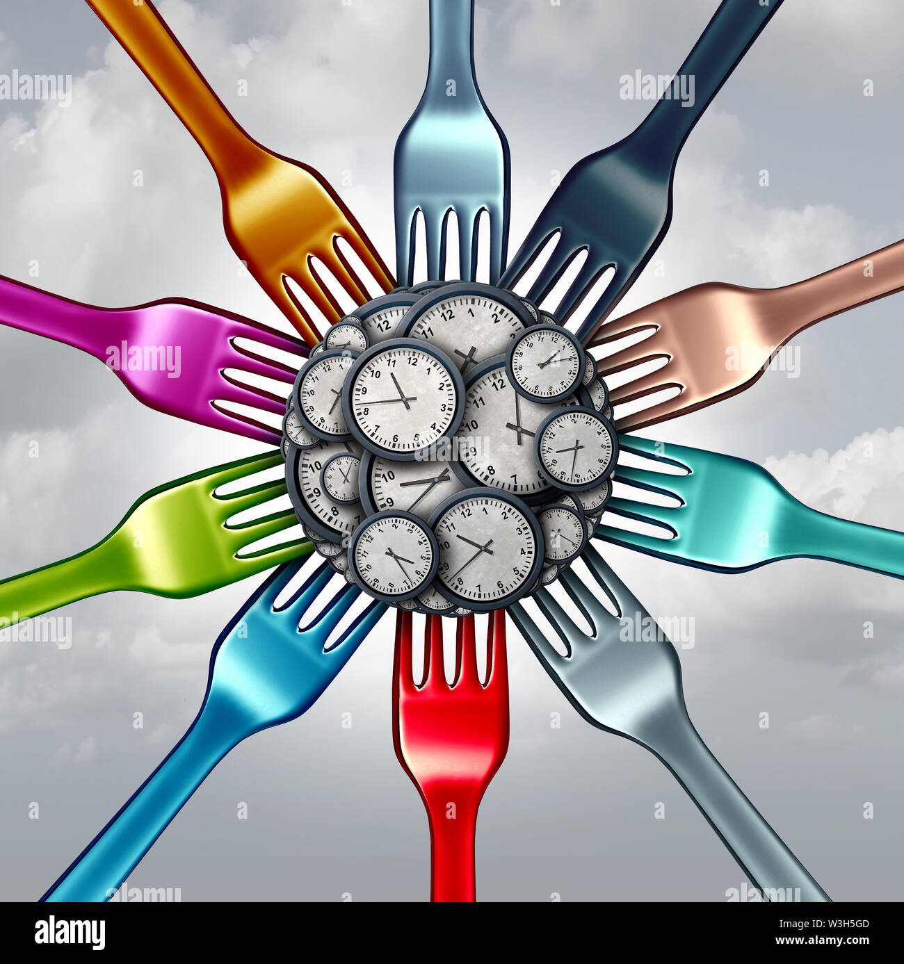 Clock fast food hi-res stock photography and images - Alamy
