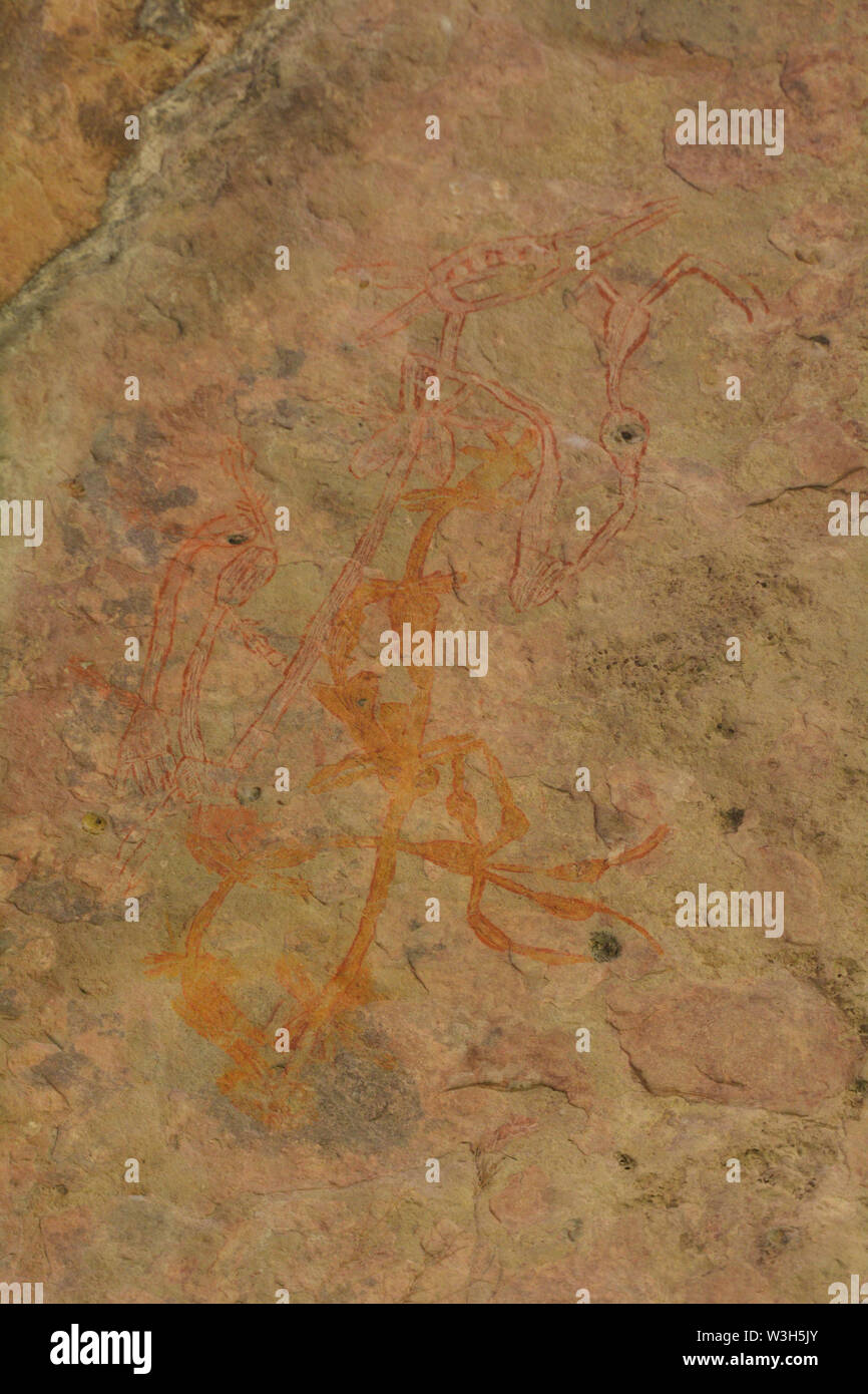 Aboriginal Paintings Ubirr In Kakadu High Resolution Stock Photography ...