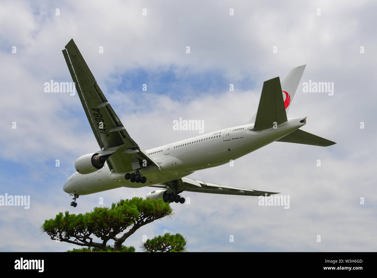 Osaka, Japan - Jun 26, 2019. JA8984 Japan Airlines Boeing 777-200 ...