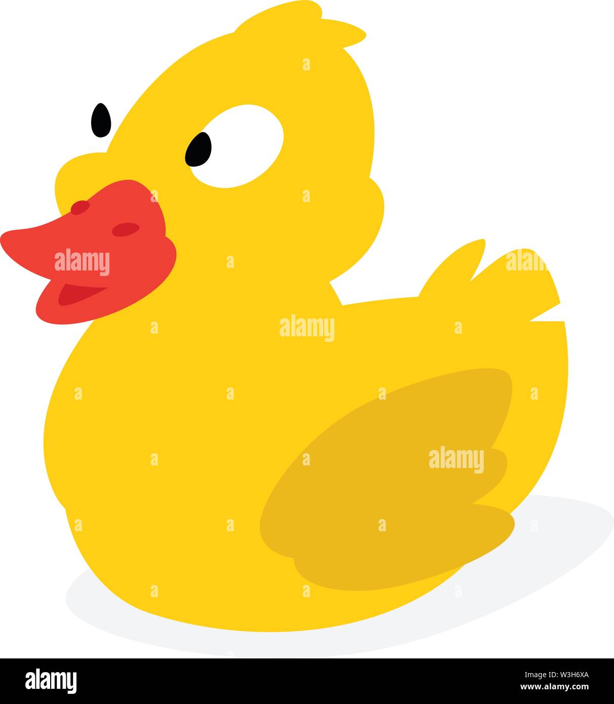Yellow rubber ducky. Vector illustration isolated on white background ...
