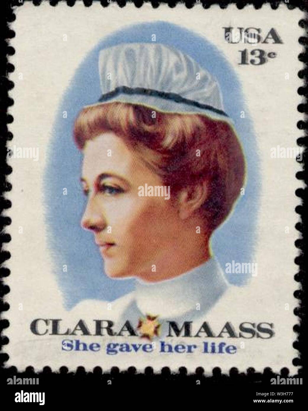 Clara Maass 13 cent stamp Stock Photo - Alamy