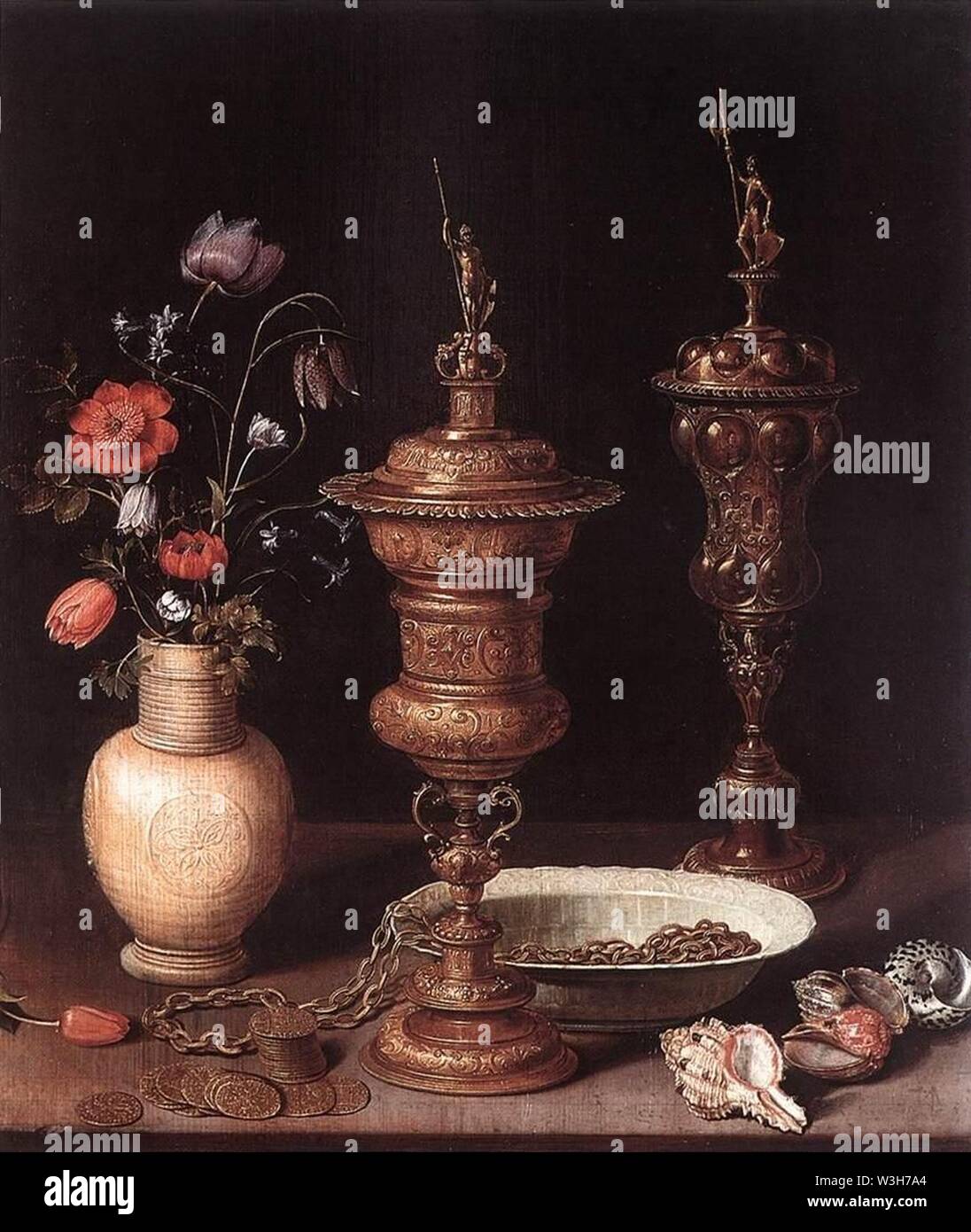 Clara Peeters - Still-Life with Flowers and Goblets Stock Photo - Alamy