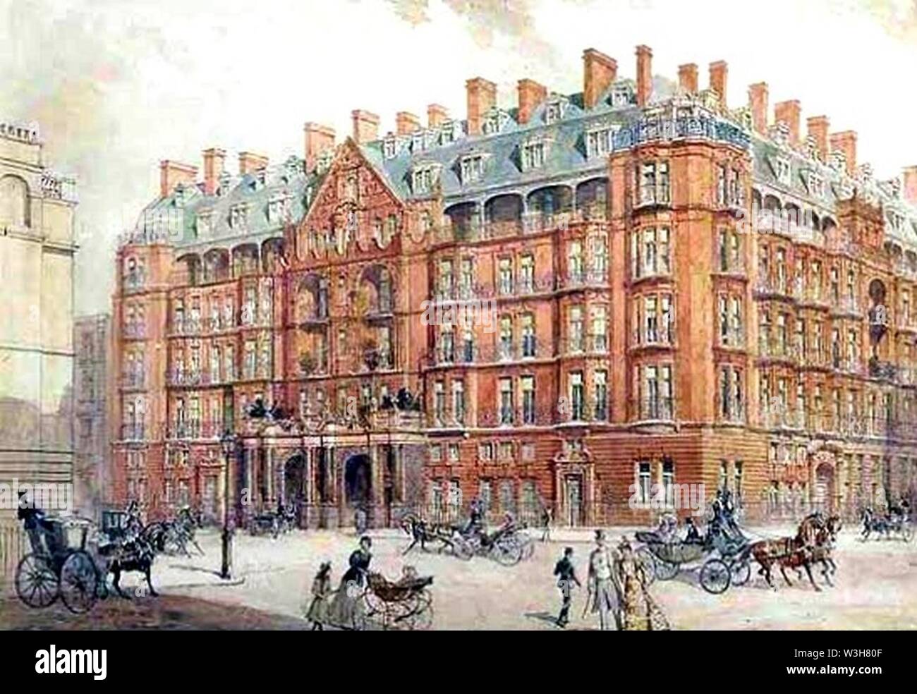 Claridges C. W. Stephens architect 1897 edited Stock Photo - Alamy