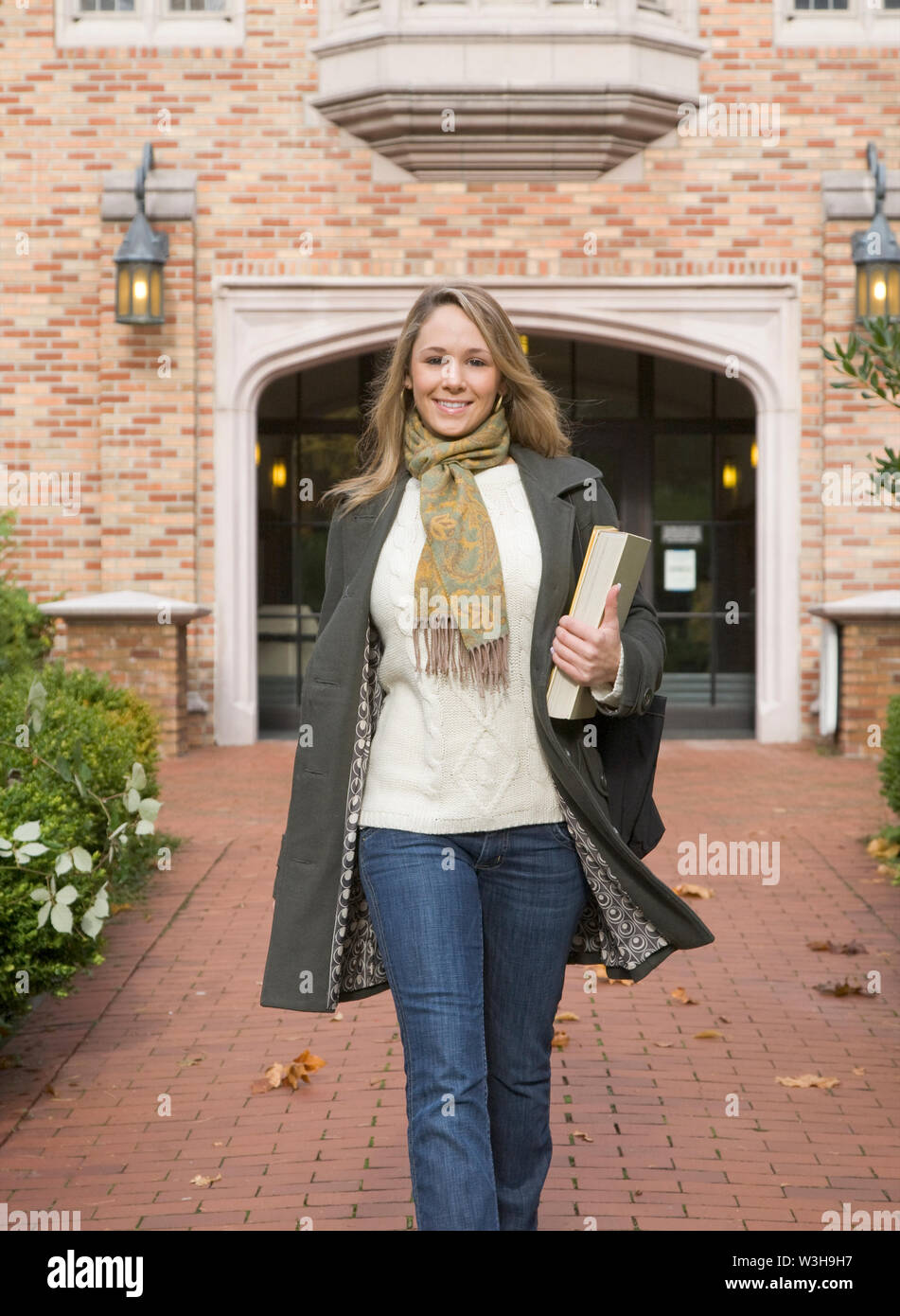 Beautiful, happy, smiling, confident female woman college university ...