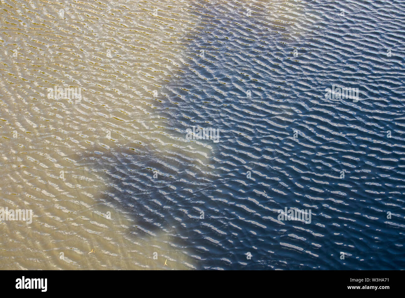 SCIENCE, wind creates ripples on a water surface Stock Photo - Alamy