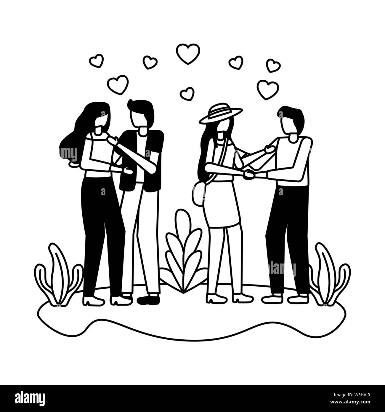 couple romantic love flat design Stock Vector Image & Art - Alamy