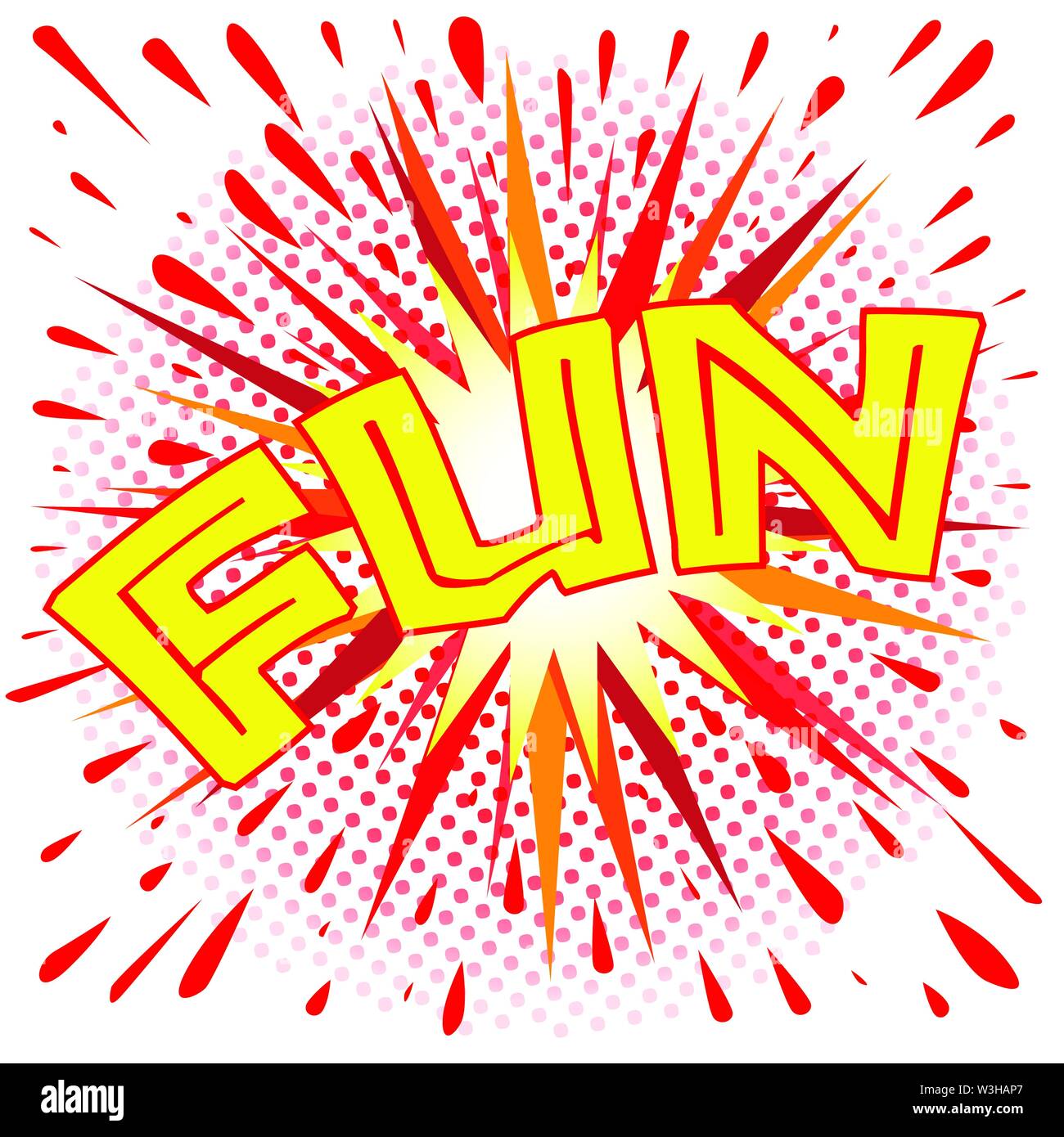 A red and yellow isolated cartoon comic style isolated explosion with ...