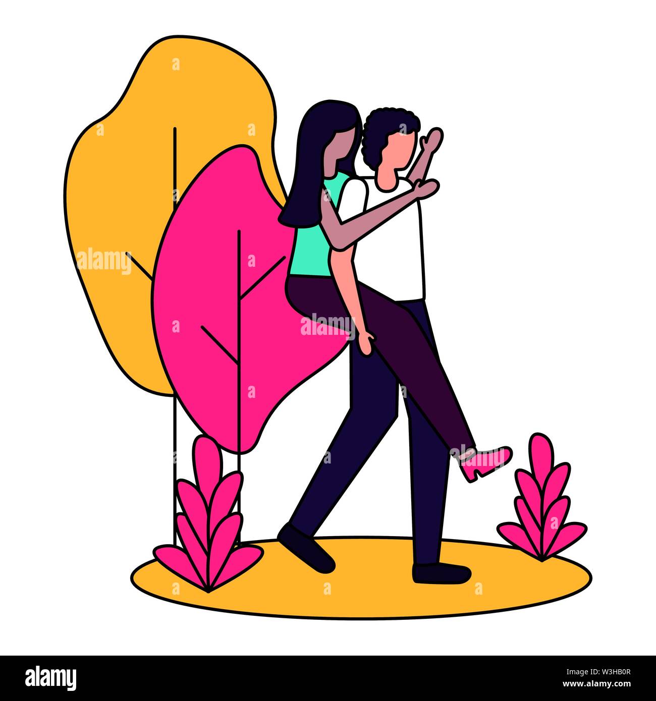 couple romantic love flat design Stock Vector Image & Art - Alamy