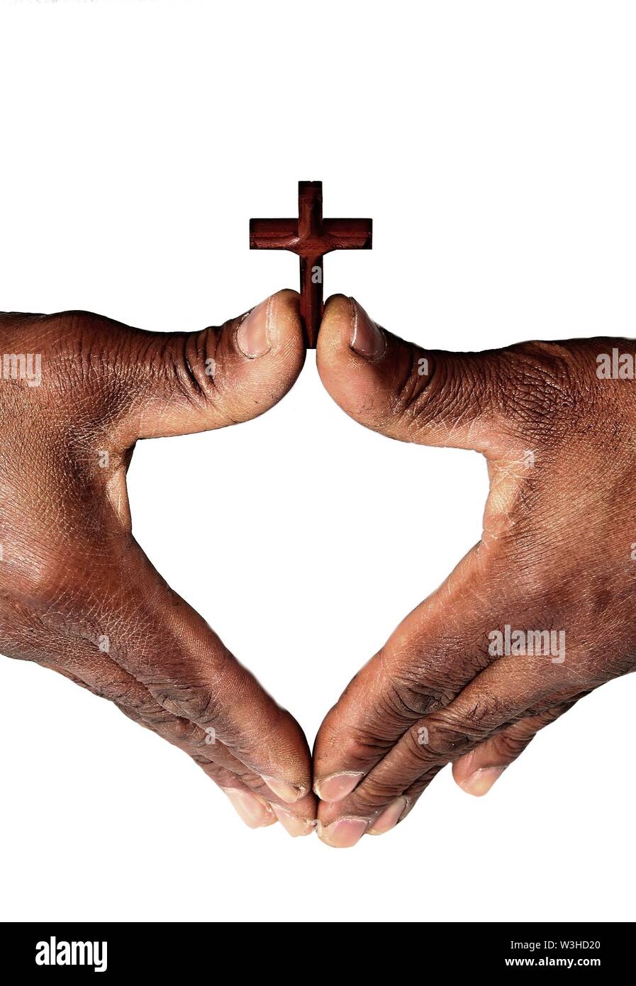 Praying Hands With Cross Wallpaper