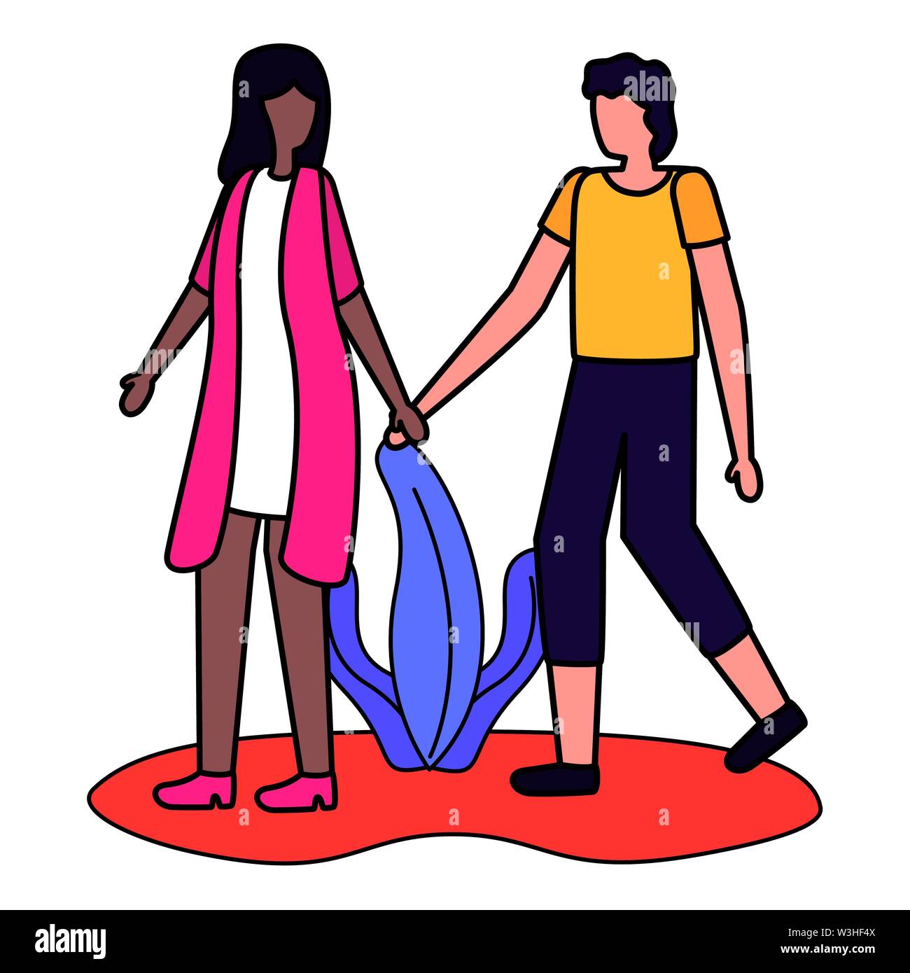 couple romantic love flat design Stock Vector Image & Art - Alamy