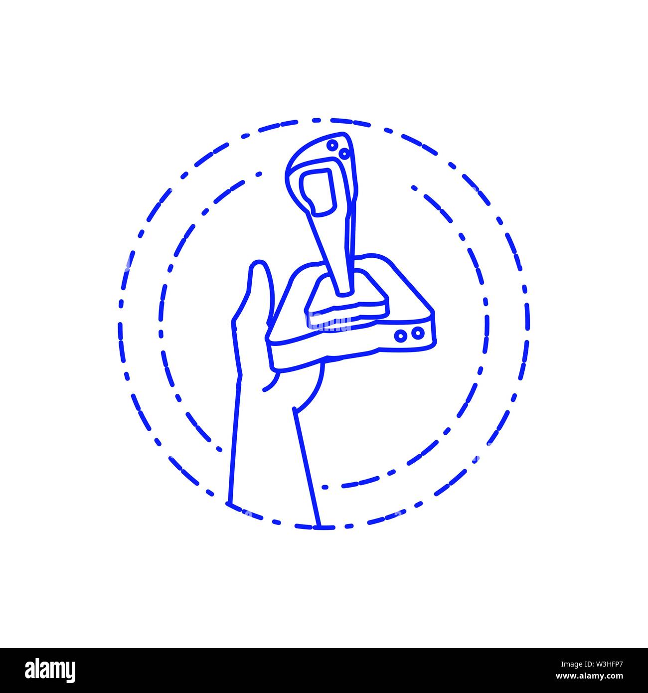 gamer hand using video game joystick control vector illustration design ...