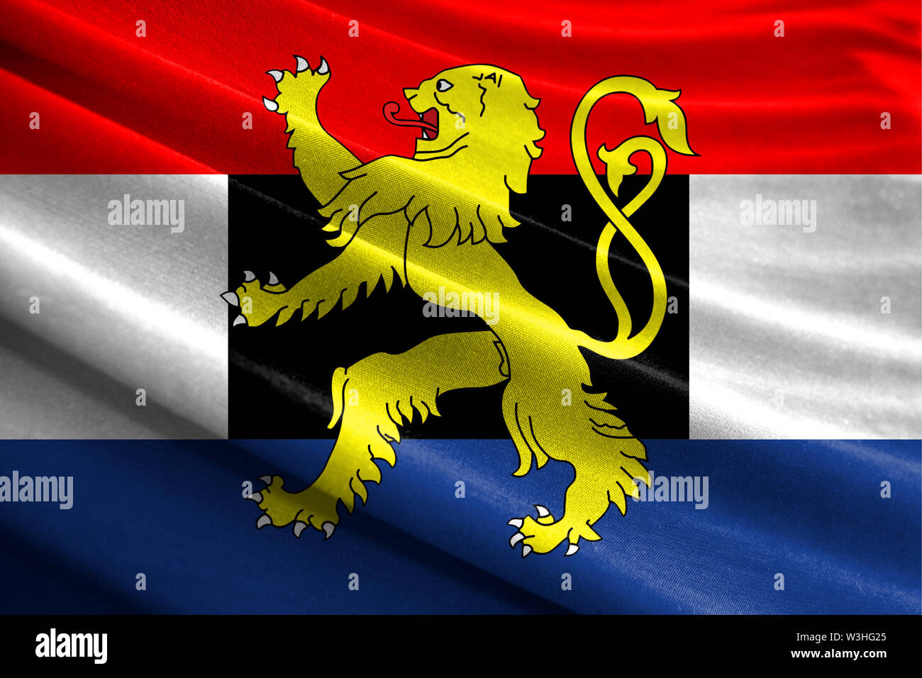 Realistic flag of Benelux on the wavy surface of fabric Stock Photo - Alamy