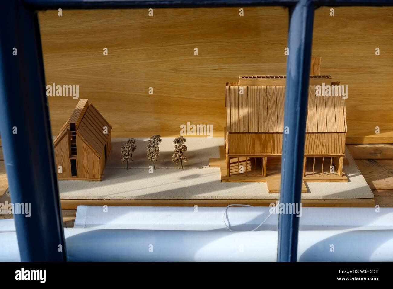 Architects office window display Stock Photo - Alamy