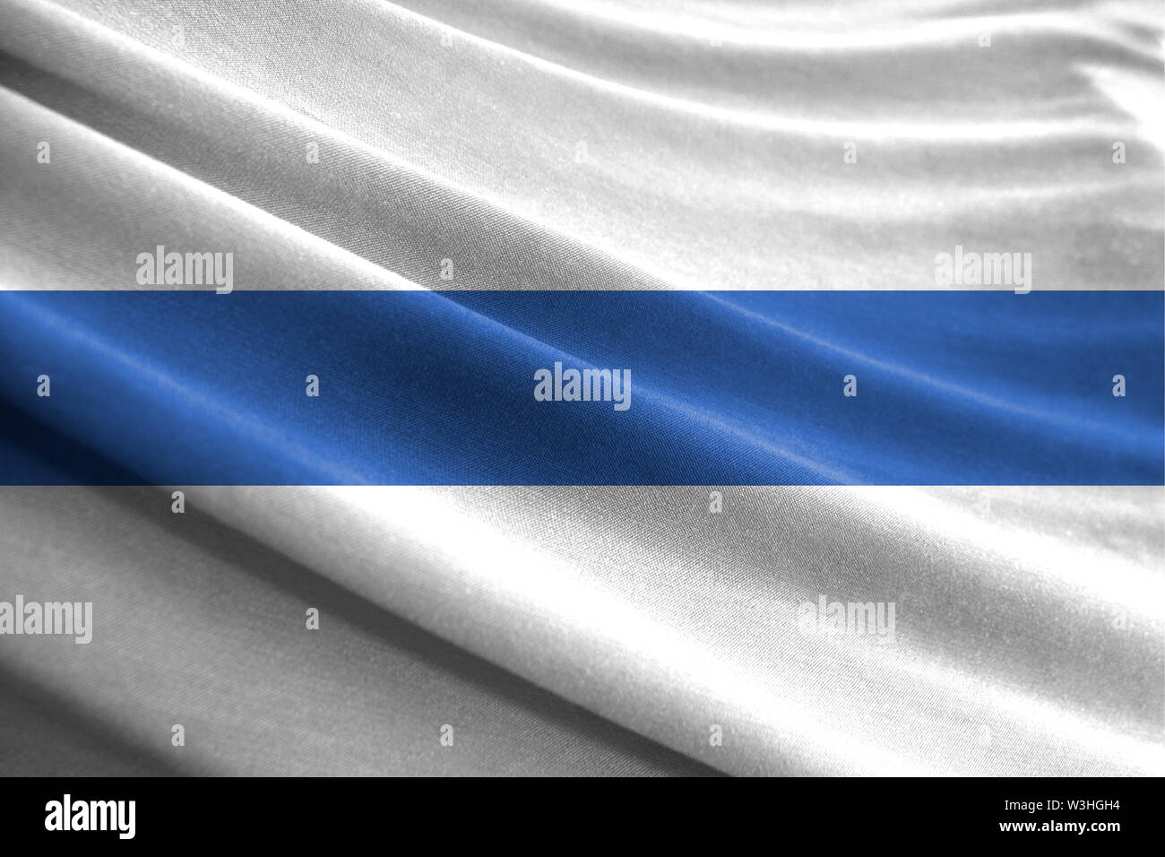 Realistic flag of Altai Republic on the wavy surface of fabric Stock ...