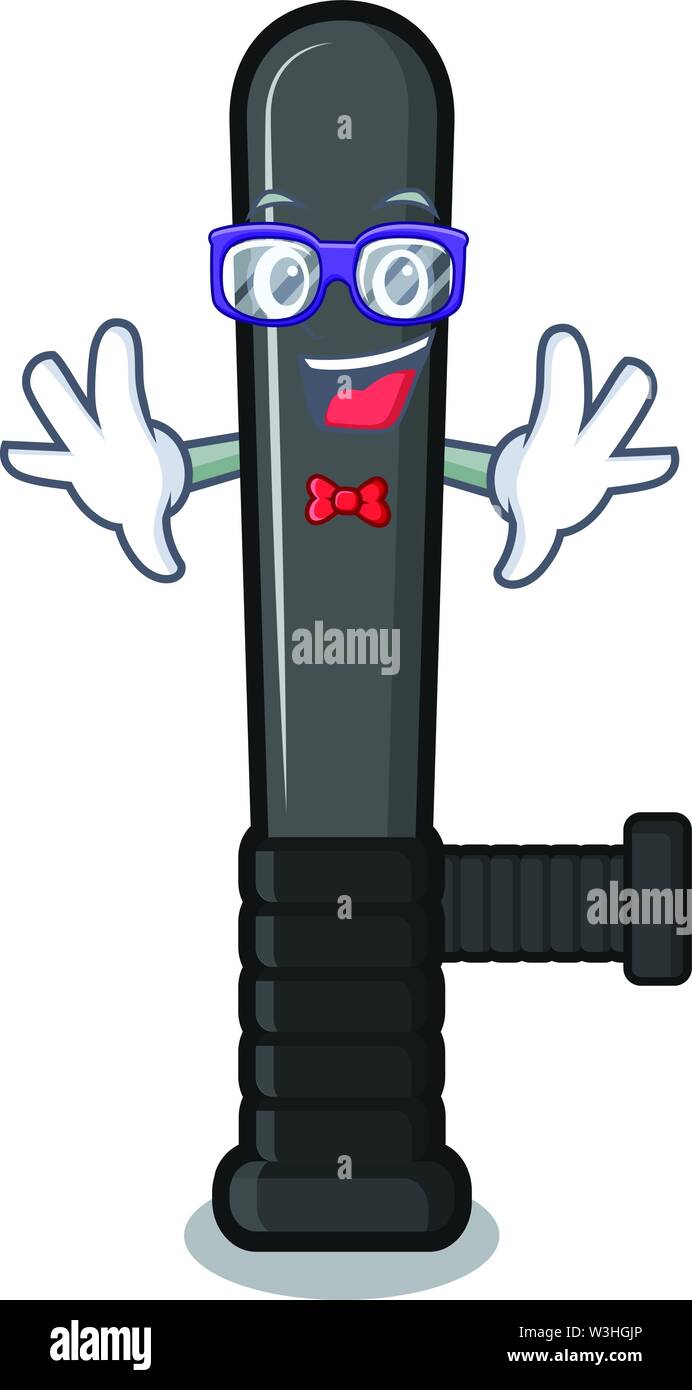 Geek police baton in the mascot shape Stock Vector Image & Art - Alamy