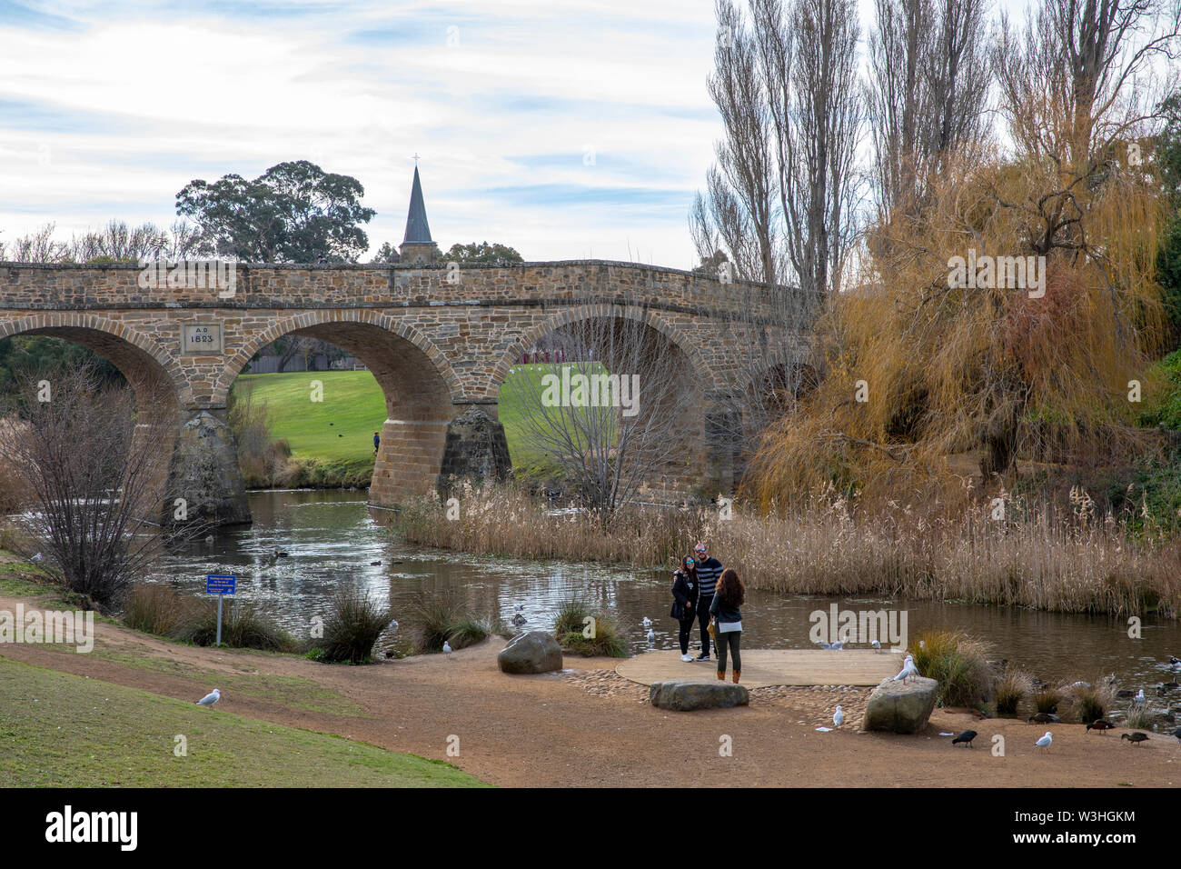 Richmond bridge Tasmania, 19th century heritage bridge on the convict ...