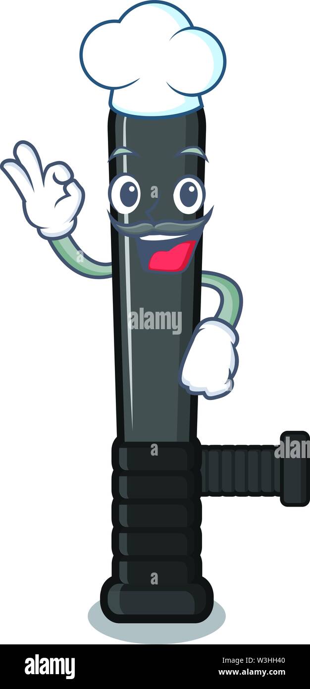 Chef police baton in the mascot shape Stock Vector Image & Art - Alamy