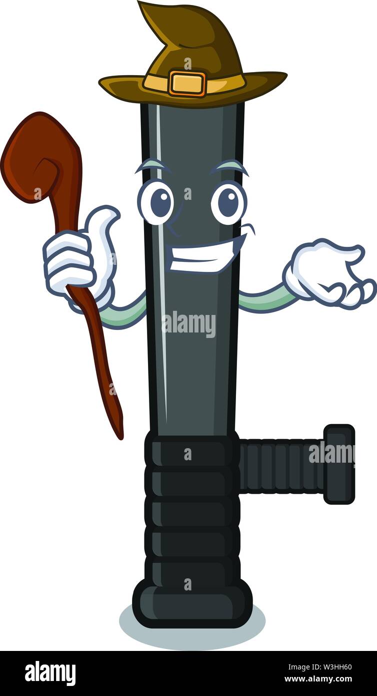 Witch police baton is put cartoon table Stock Vector Image & Art - Alamy
